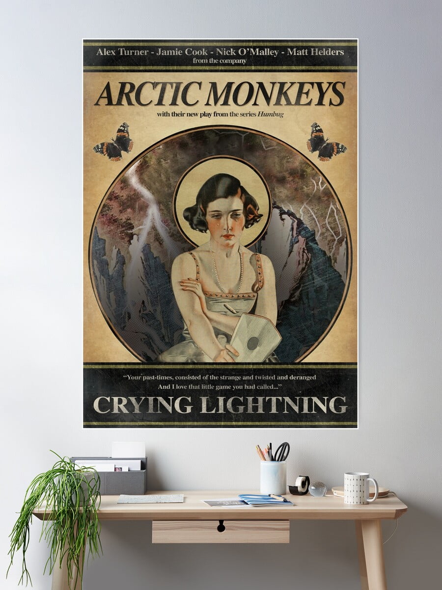 Crying Lightning // Vintage Poster Poster Wall Art, Modern Wall Decor For Living Room Bedroom ...