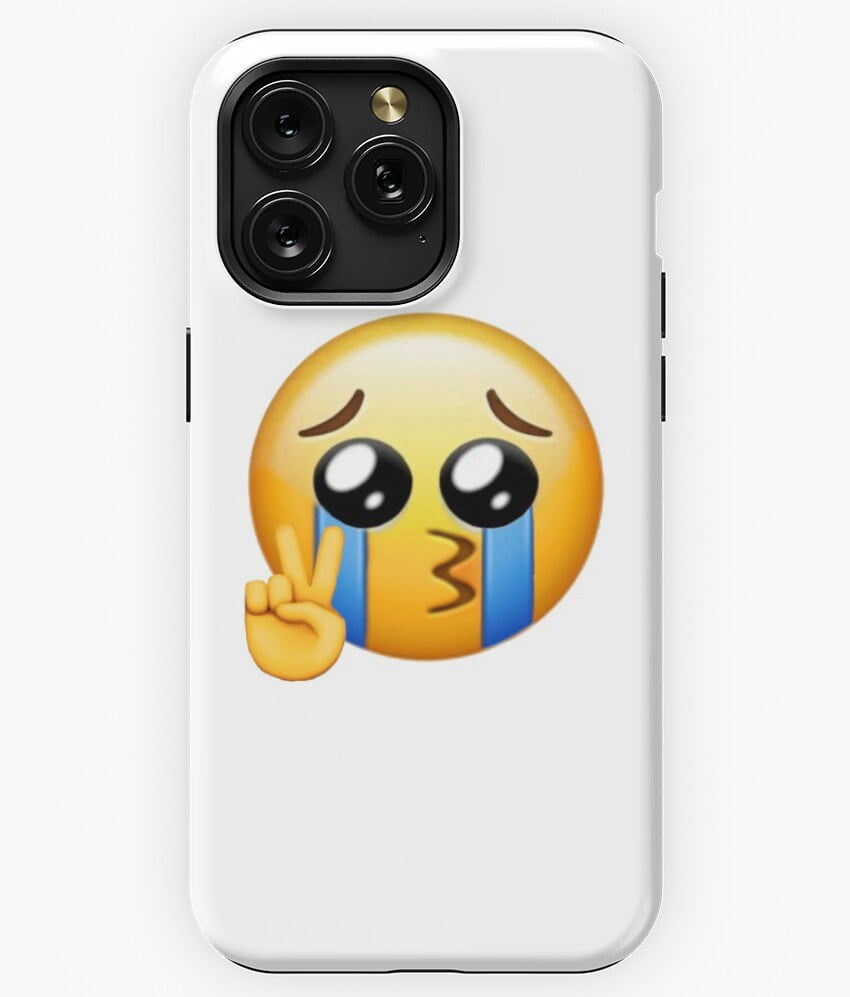 Crying Peace Sign Emoji Funny Sad G3731 Phone Case for iPhone17 16 15 ...