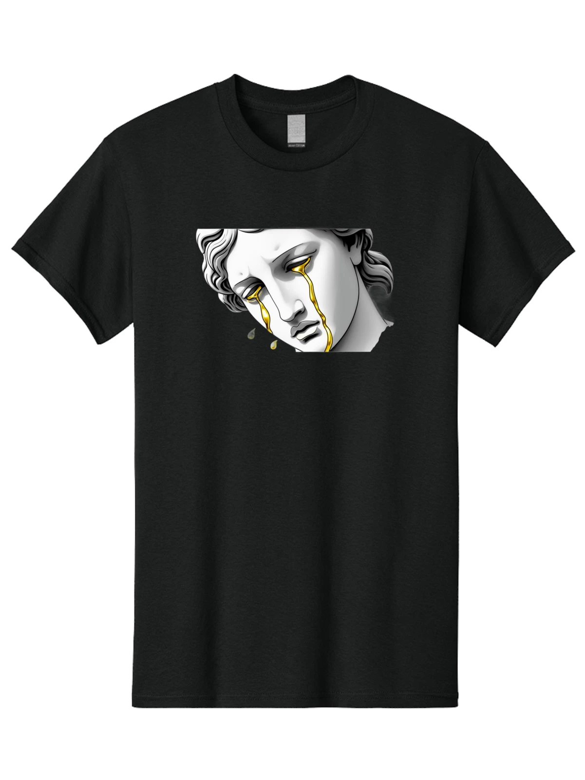 Crying-Statue-Head-2 Mens Graphic Tee, 100% Cotton, Casual Summer Wear ...