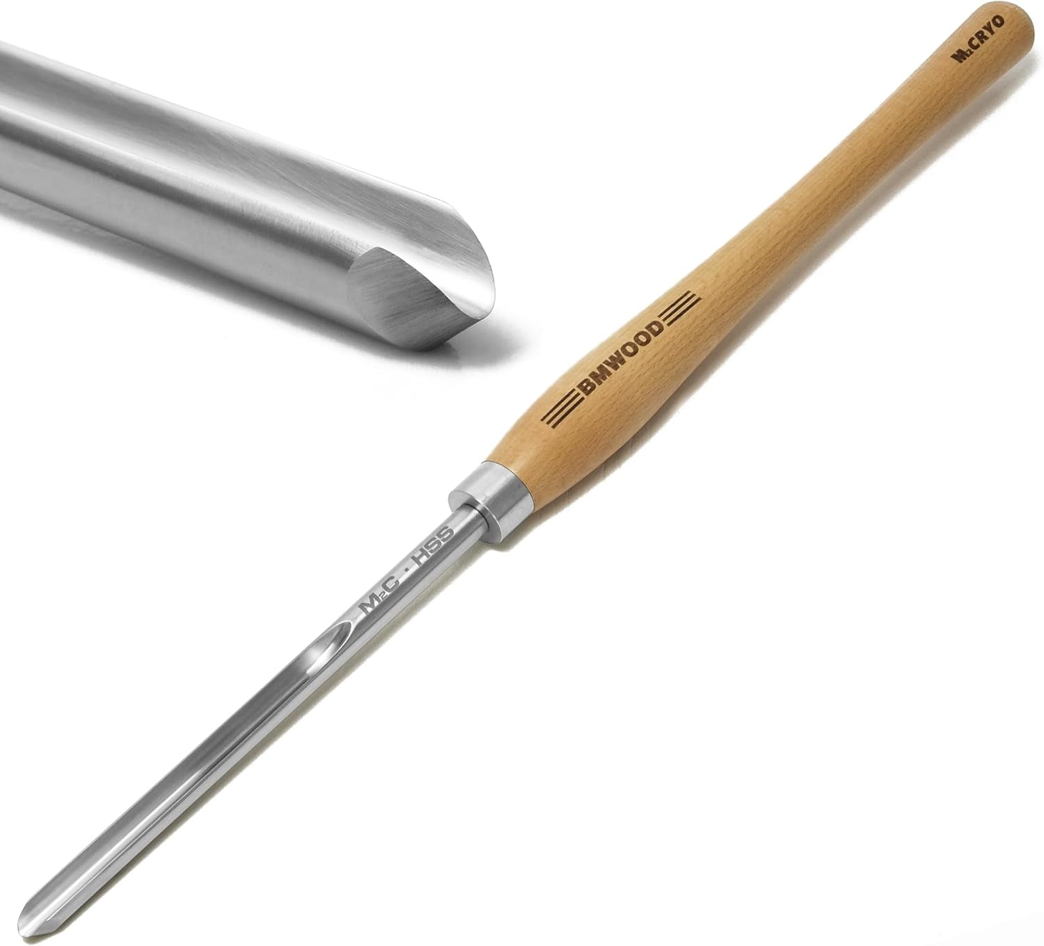 Cryo M2 HSS Bowl Gouge 1/2" Bowl Gouge (5/8" Dia.) with 15-1/2" Beech ...