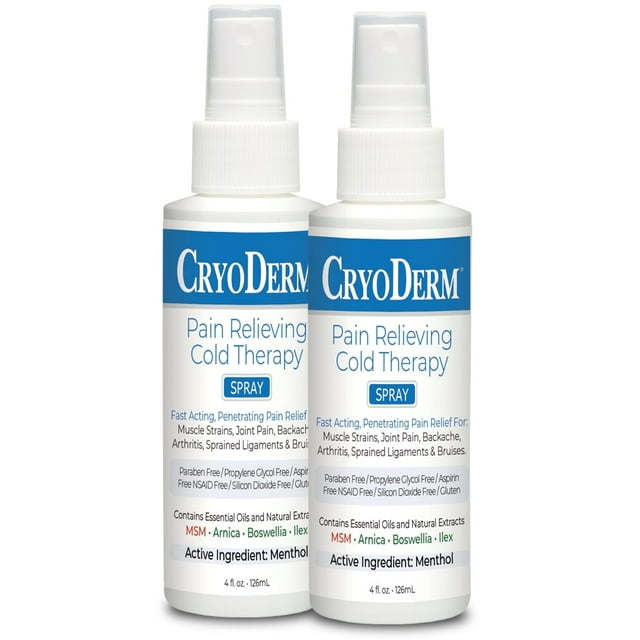 CryoDerm Cold Pain Relief Therapy Spray, 4 oz 2-Pack - Walmart.com