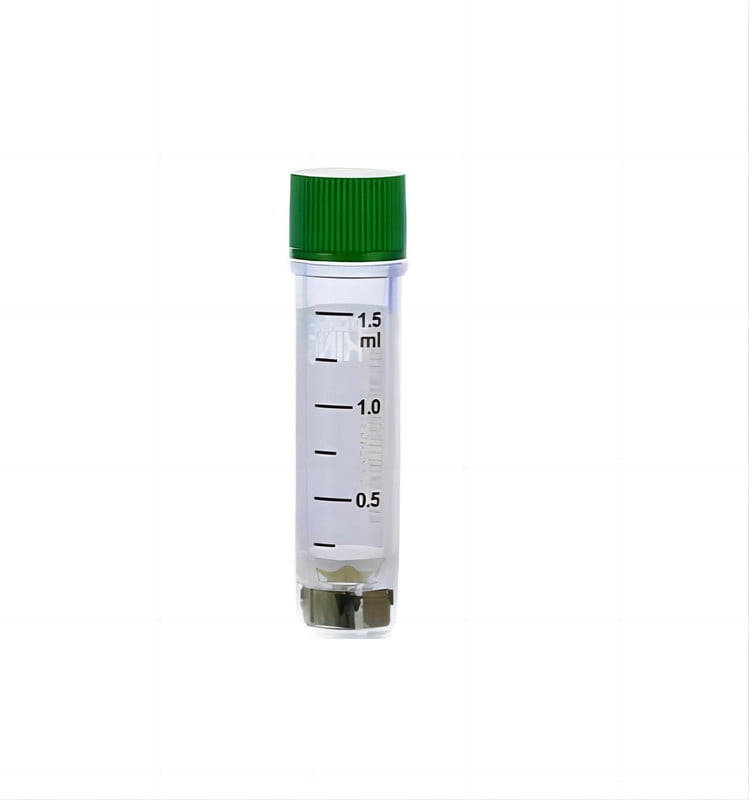 CryoKING 1.5ml Plastic Cryogenic Vials with Caps, Tubes with Bottom 2D ...