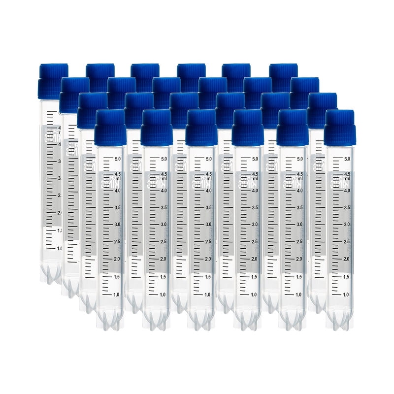 CryoKING 5.0ml 1000 Pcs Plasitic Cryovials, External Thread Lab Vials ...