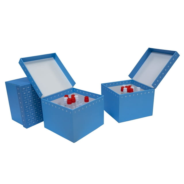CryoKing 3.75 Inch 81-well Cryo Boxes, Lab Freezer Boxes with Connected ...