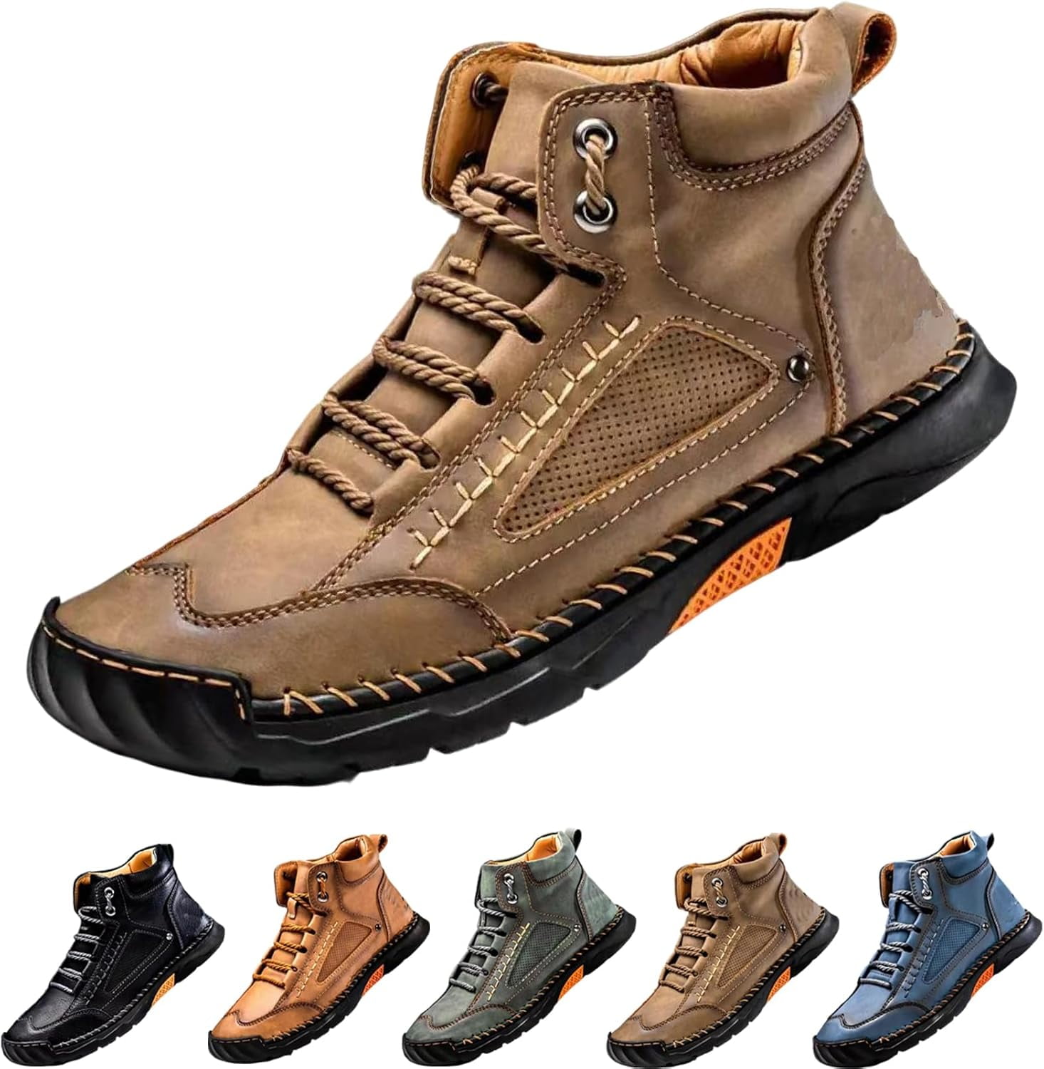 Cryonessa Leather Boots, Men'S Comfortable Handmade Leather Boots ...