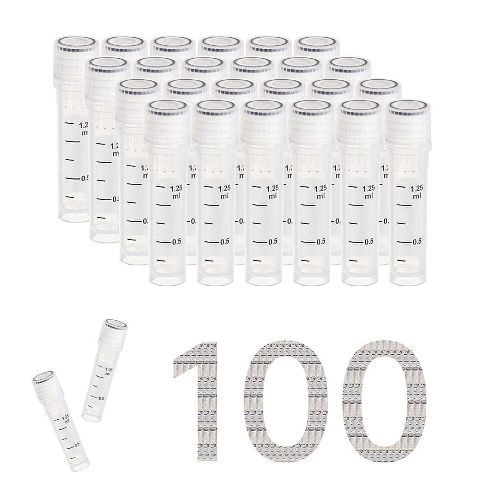 Cryovials Sterile Tubes 2ml Lab Vials with Caps Cryovial for Low Temperature Storage, Case of ...
