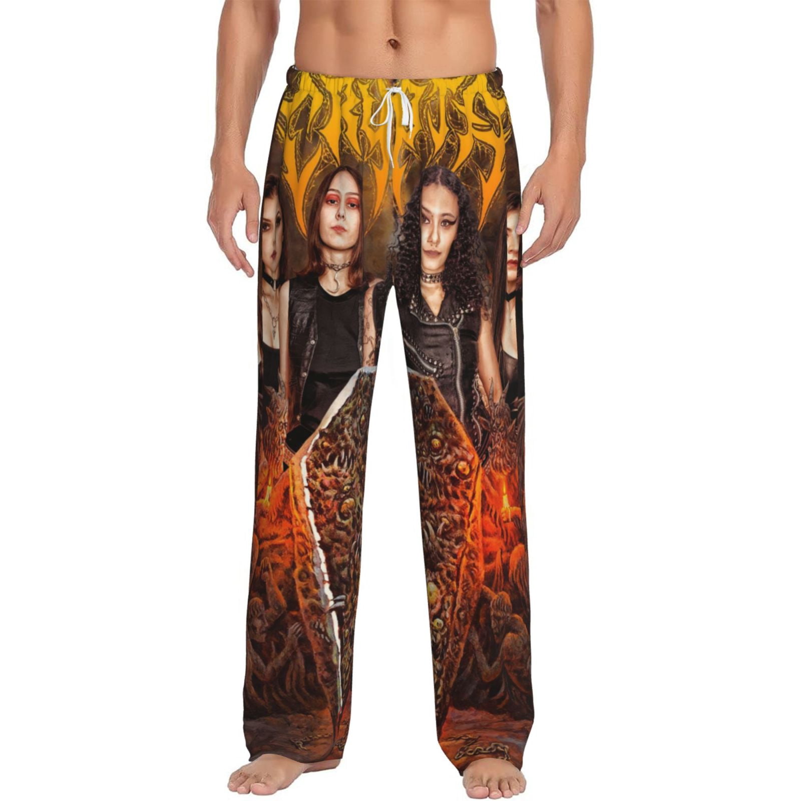Crypta Anime Cartoon All-Over Print Men'S Black Pajama Pants - Walmart.com