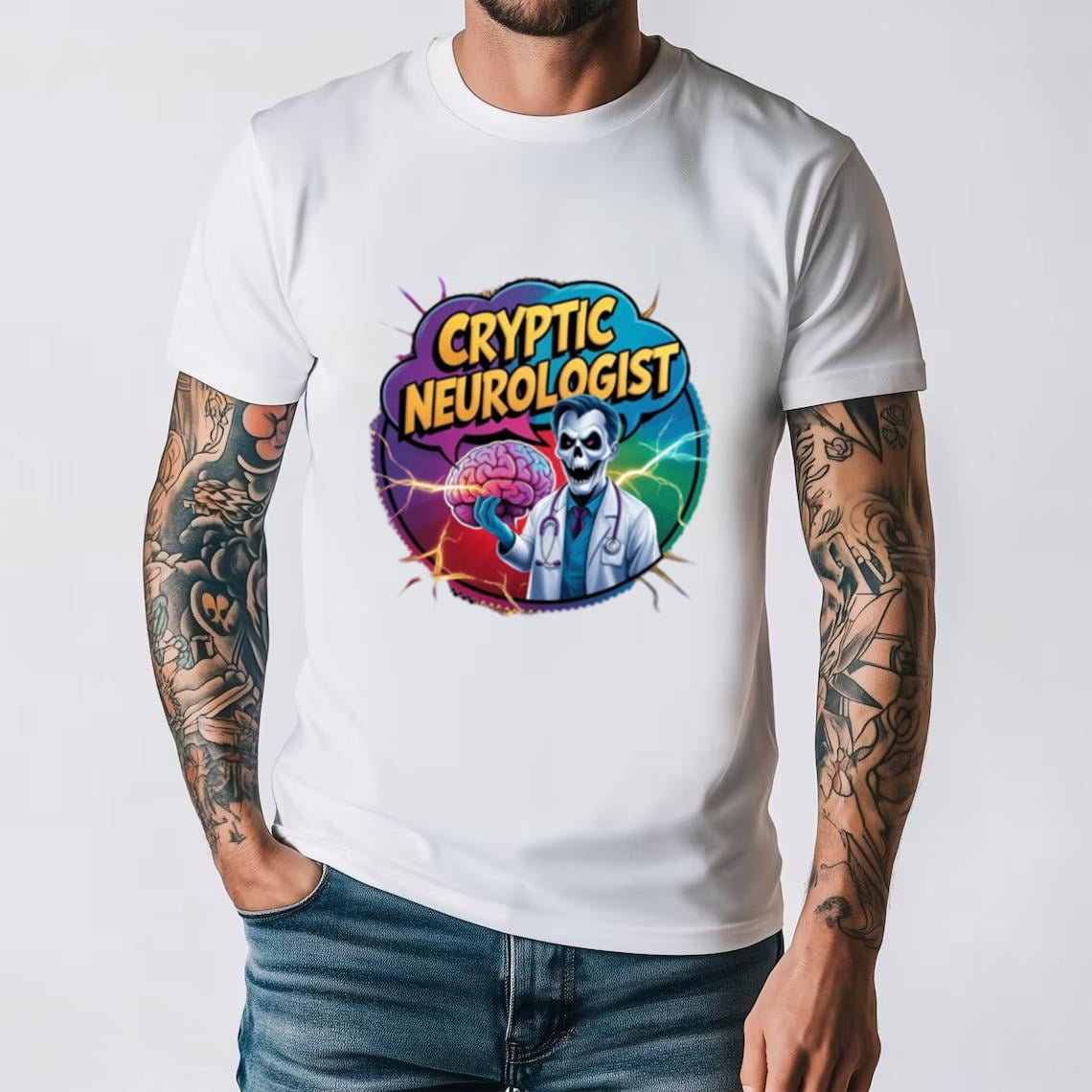 Cryptic Neurologist Unisex T-shirt Funny Doctor Medical Humor Halloween ...