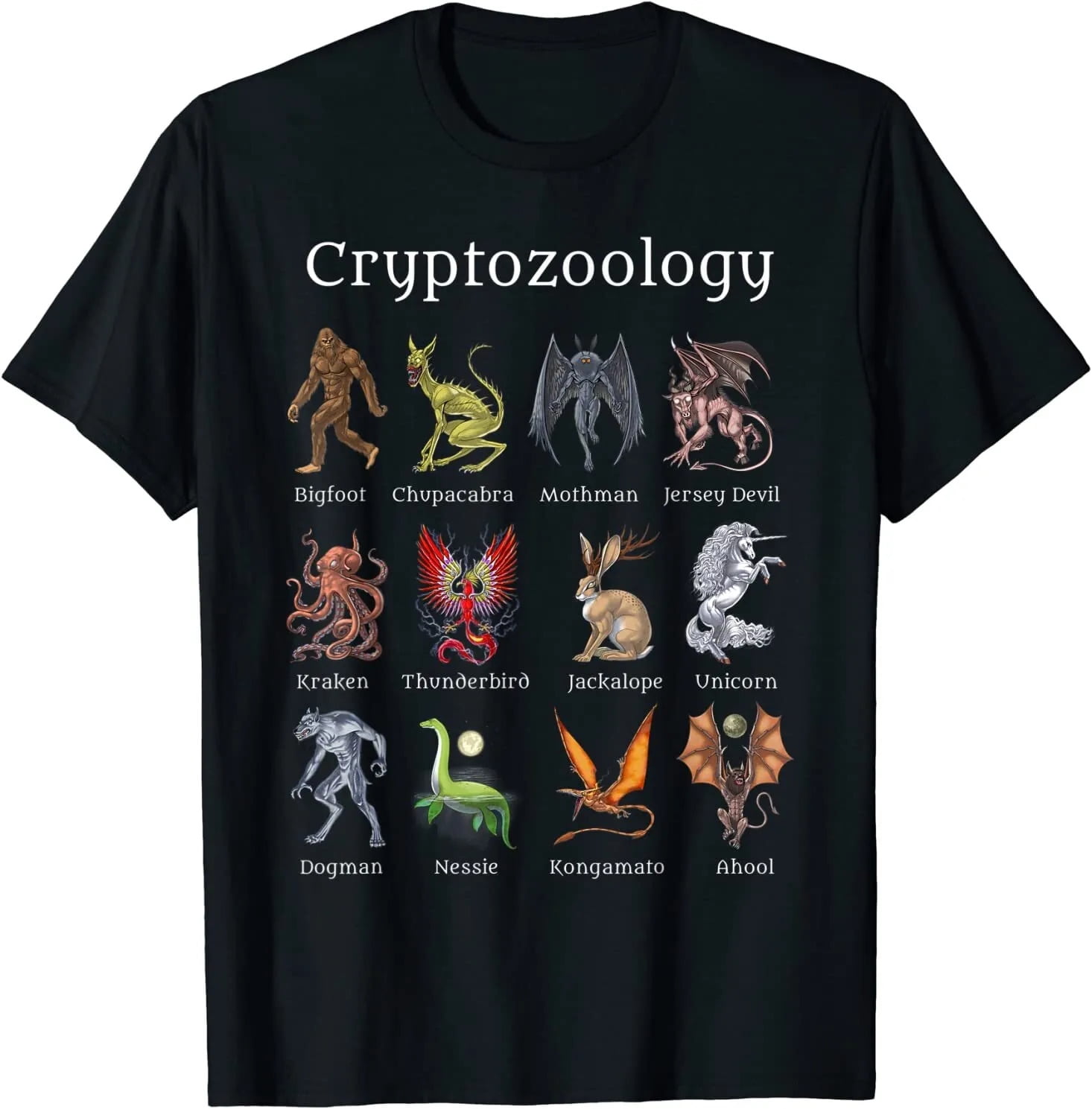 Cryptid Creatures Fantasy Design Great Gift Idea Tee T-Shirt - Walmart.com