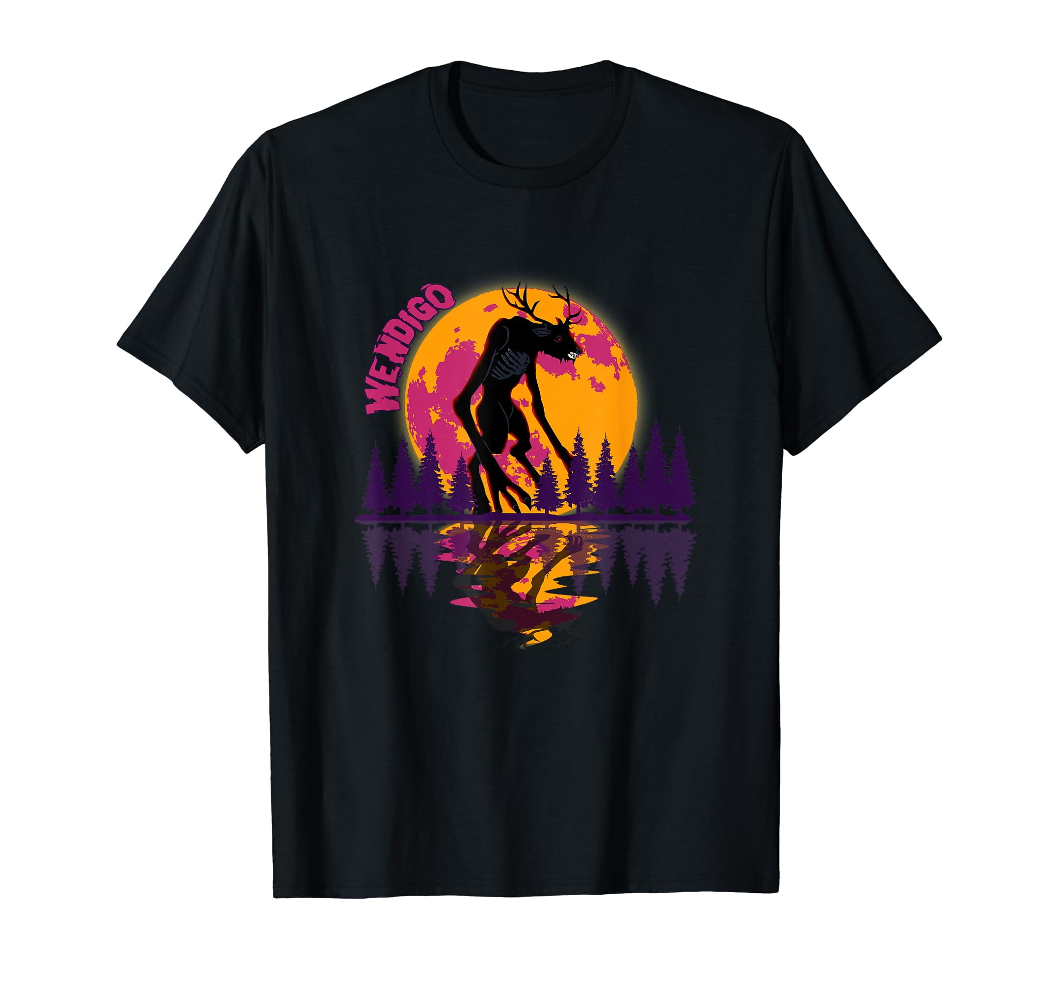 Cryptid Full Moon and Wendigo T-Shirt - Walmart.com