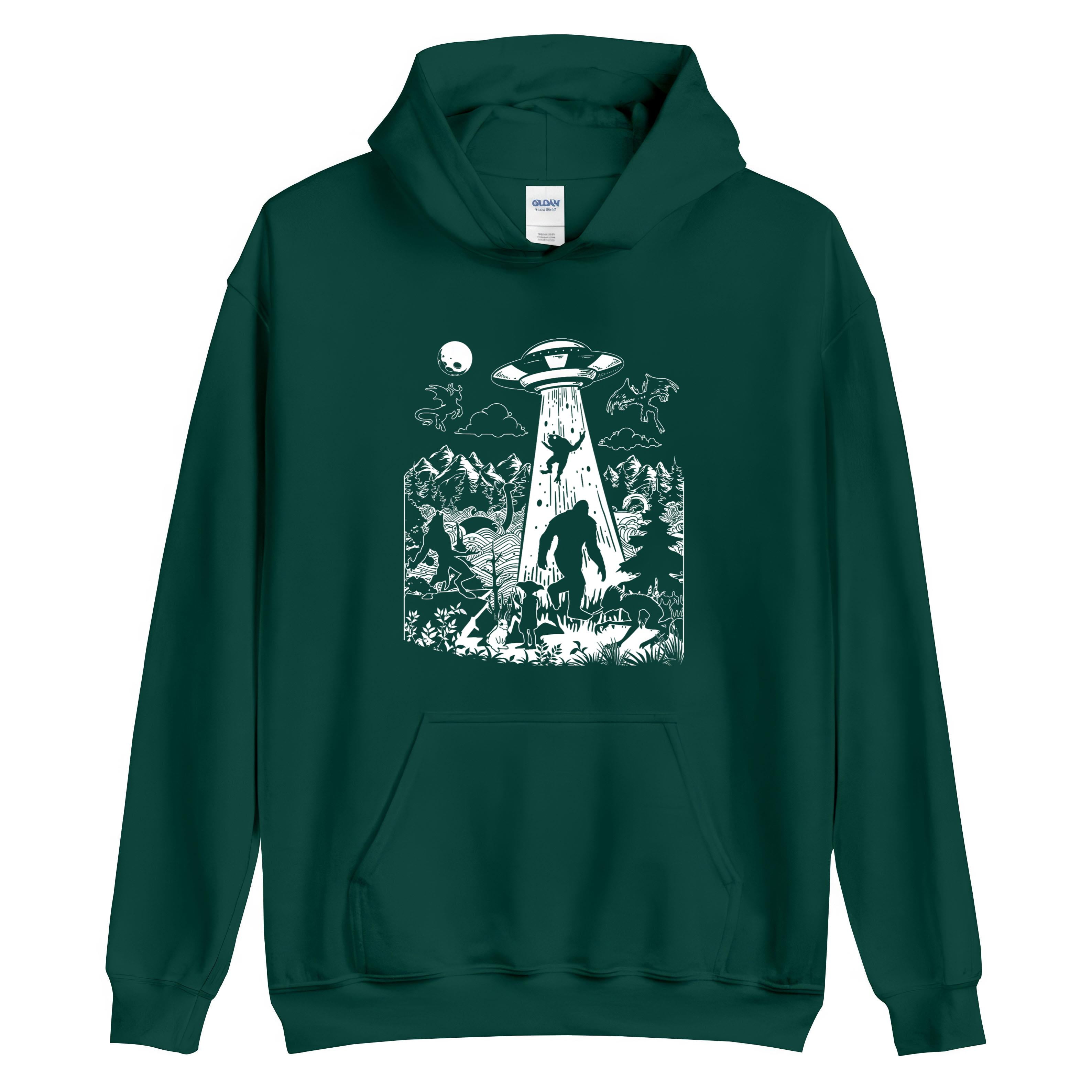Cryptid Monster Graphic Hoodie, Unisex Mythical Creatures - Walmart.com