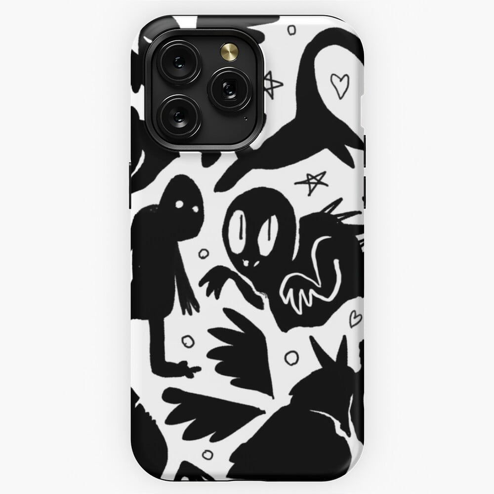 Cryptid Mosaic Mythical Monster Collage Pattern iPhone Case 17 to 11 ...