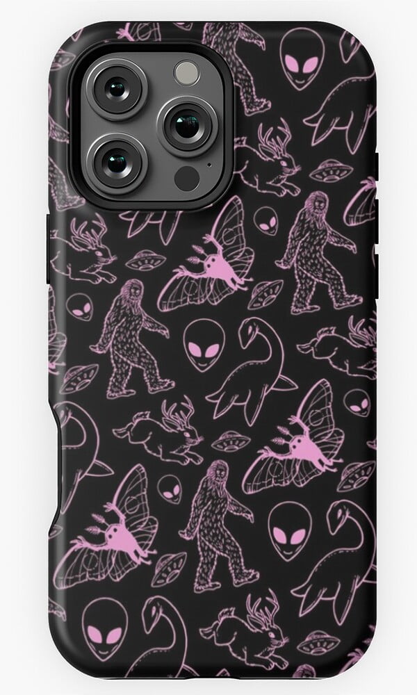 Cryptid Pattern 2 Phone Case for iPhone 16 15 14 13 12 11 Pro Max ...