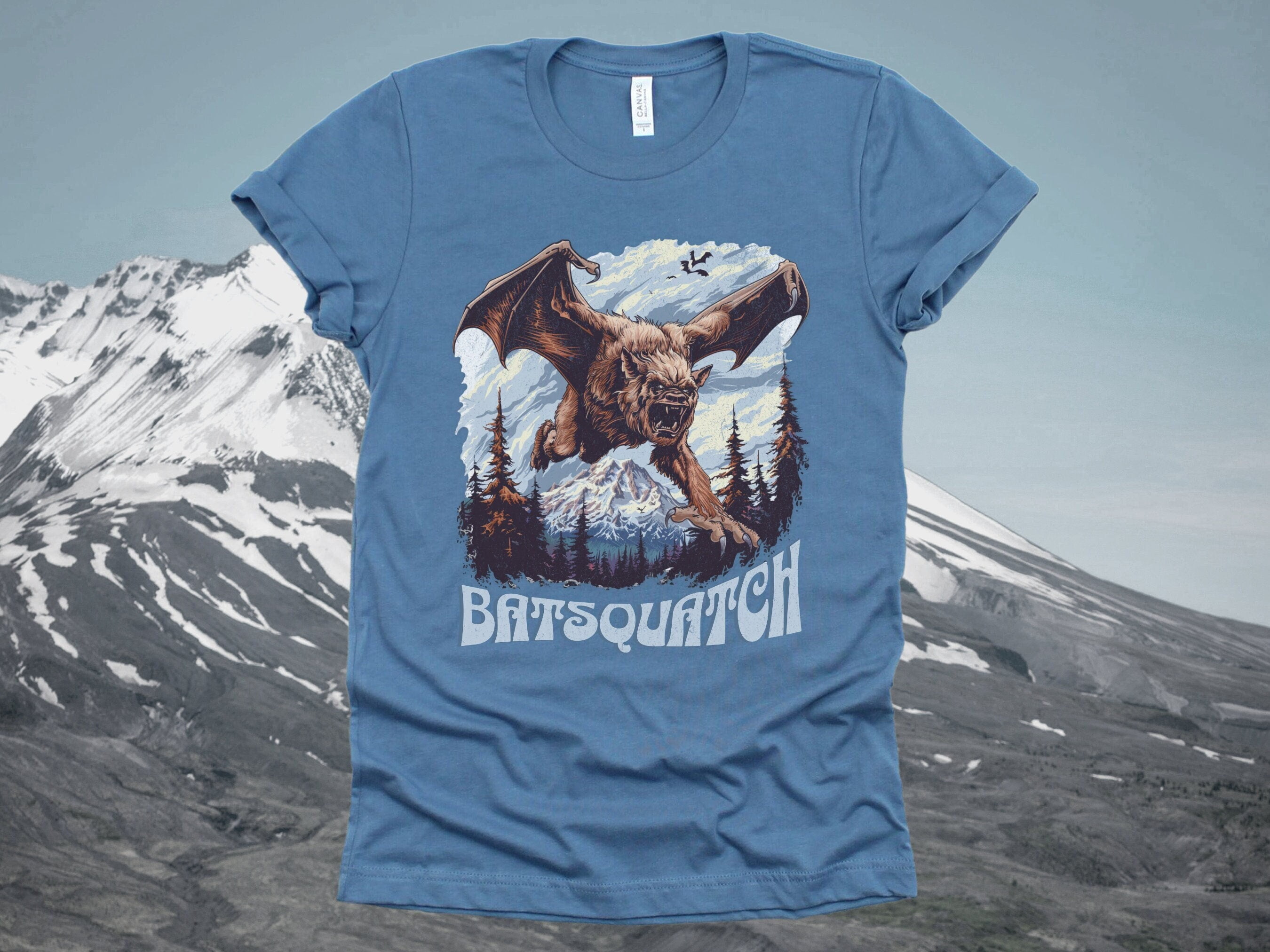 Cryptid Shirt, Batsquatch Shirt, Cryptozoology T-shirt, Bat Sasquatch ...