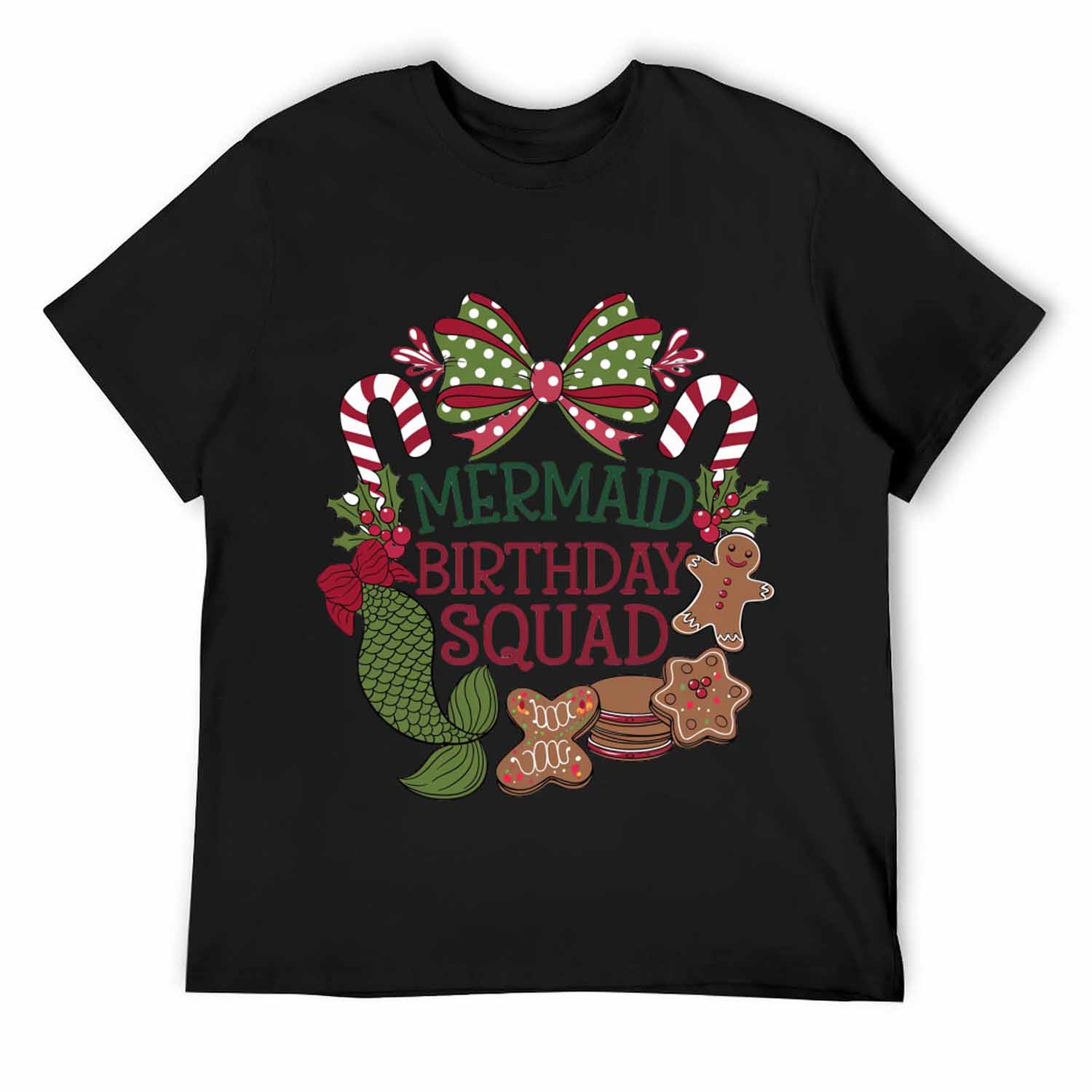 Cryptid Vintage Orange Mermaid Birthday Squad Folklore T-Shirt ...