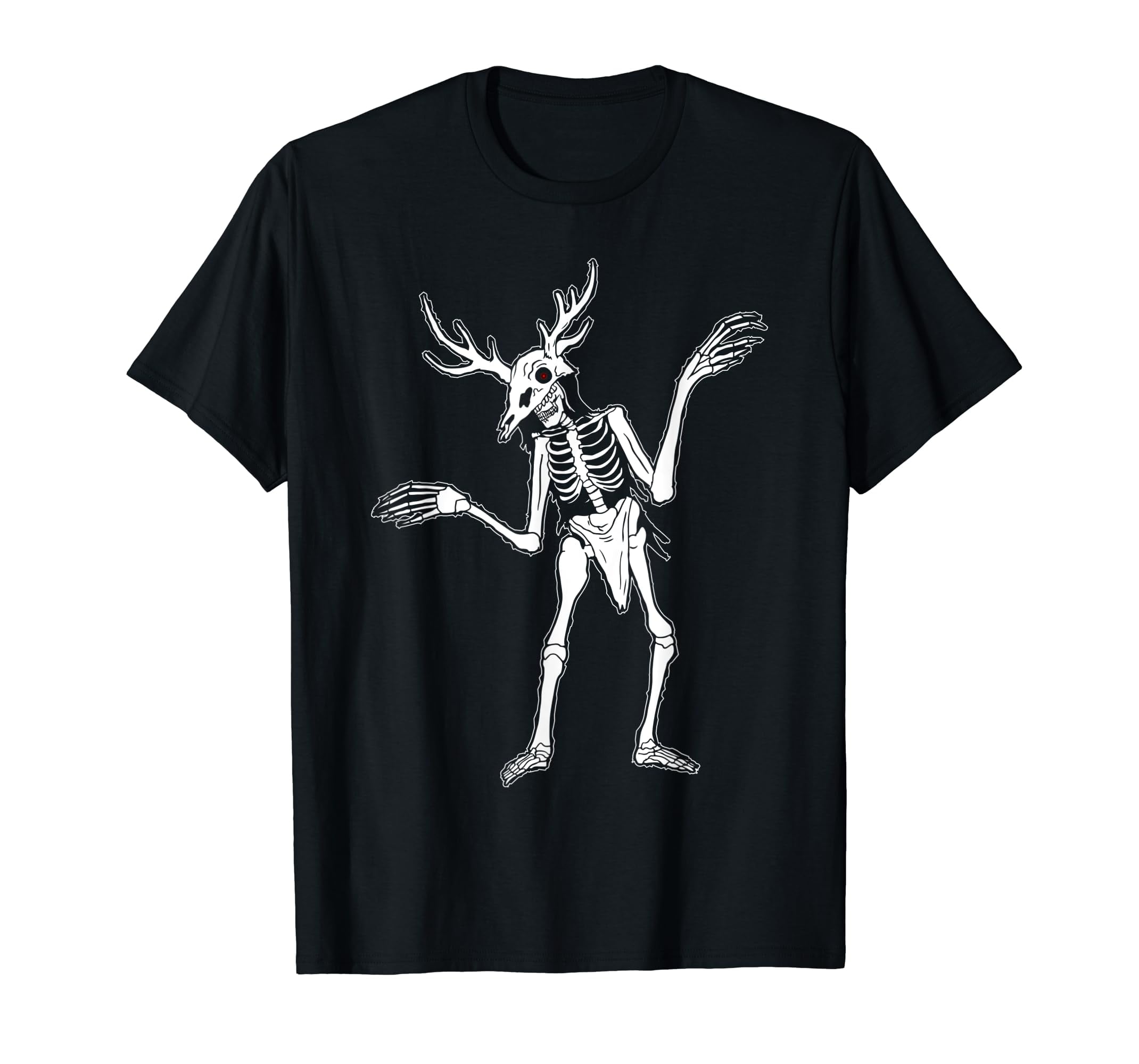 Cryptidcore Aesthetic Skeleton Wendigo Cryptozoology Cryptid Black T ...