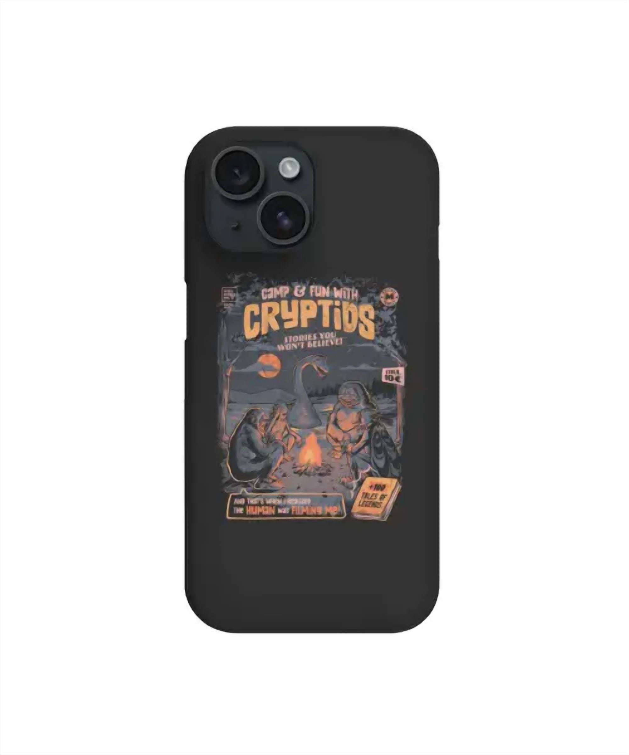 Cryptids Camp Funny Comic Retro Monster Phone Case for iPhone 16 15 14 ...