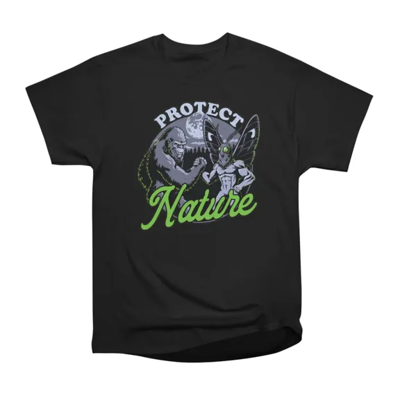 Cryptids Protect Nature Sasquatch Mothman Gift T-Shirt Tee Gift For Him ...