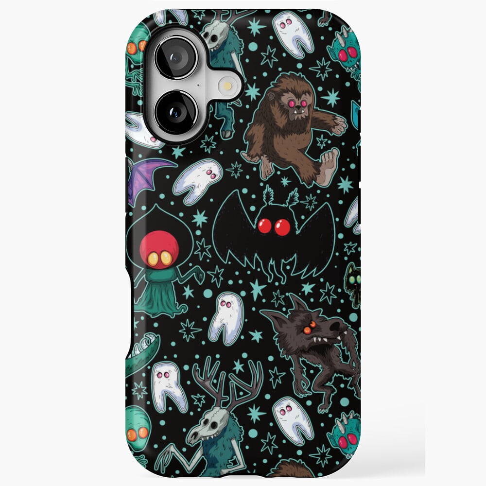 Cryptids of North America Pattern with Bigfoot Mothman and More Dark ...
