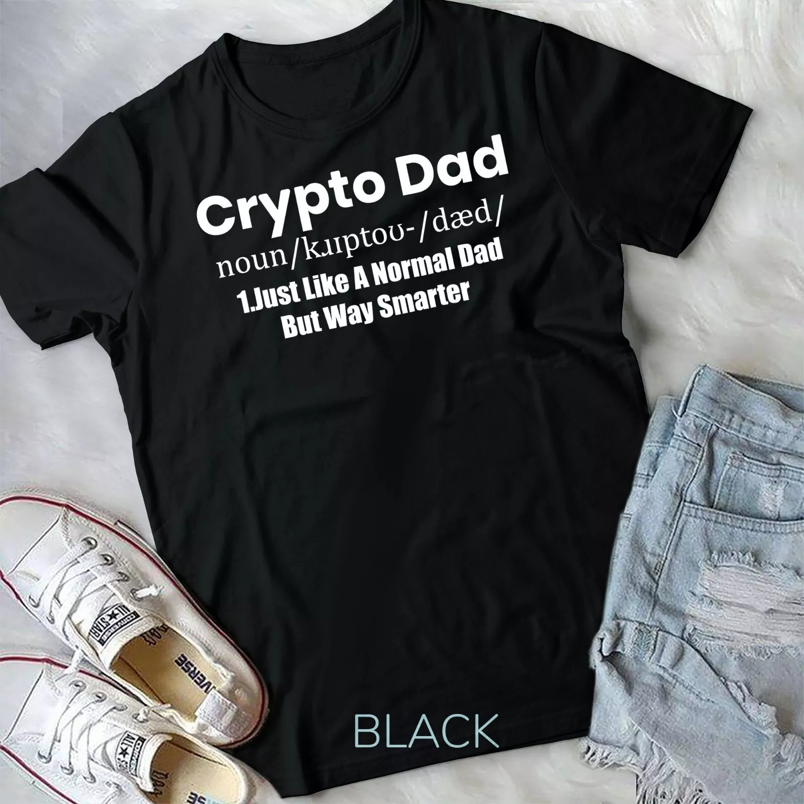 Crypto Dad, Funny Bitcoin and Cryptocurrency Coin Miner Father Gift New Unisex T-Shirt - Walmart.com