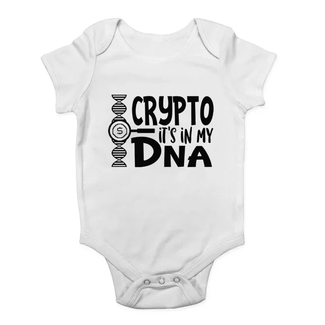 Crypto It'S In My Dna Baby Grow Vest Bodysuit Boys Girls Cute And Cool ...