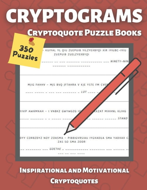 Cryptograms Puzzle Books for Adults: Cryptoquote books, Inspirational ...