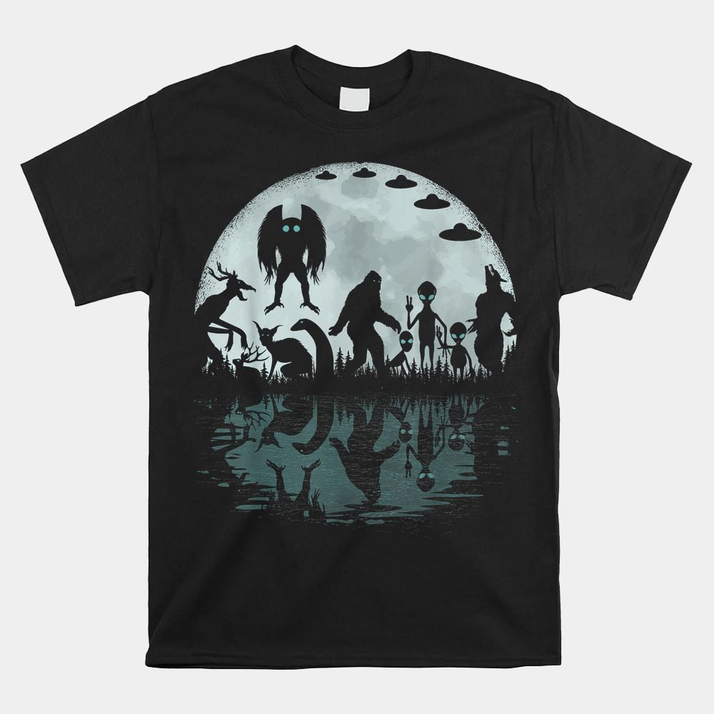 Cryptozoology Bigfoot Mothman And Aliens Shirt - Walmart.com