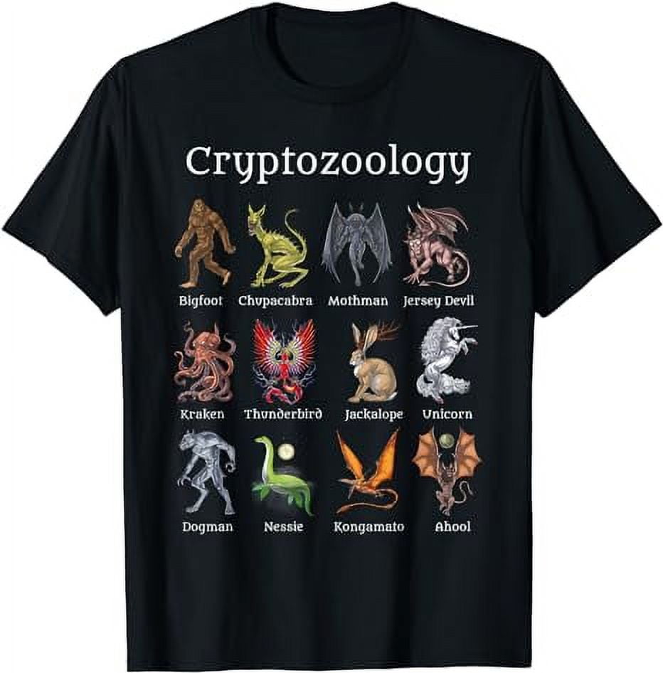 Cryptozoology Cryptid Creatures Fantasy Mythical Monsters T-Shirt - Walmart.com