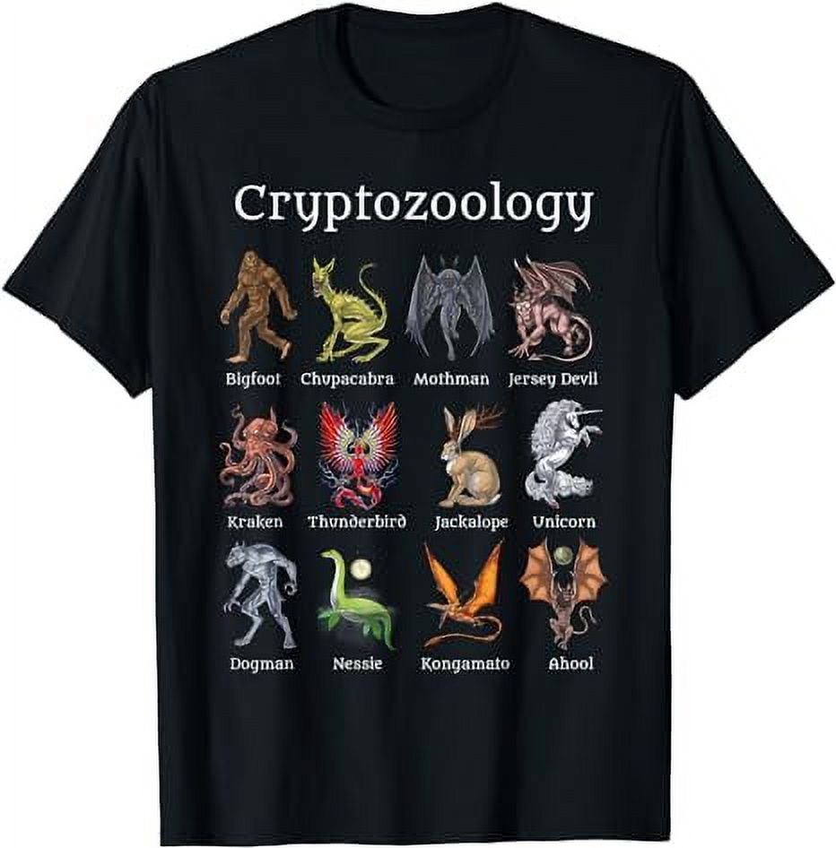 Cryptozoology Cryptid Creatures Fantasy Mythical Monsters T-Shirt - Walmart.com
