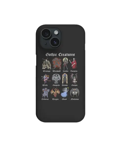 Cryptozoology Mythical Creatures Art Phone Case for iPhone 16 15 14 13 ...