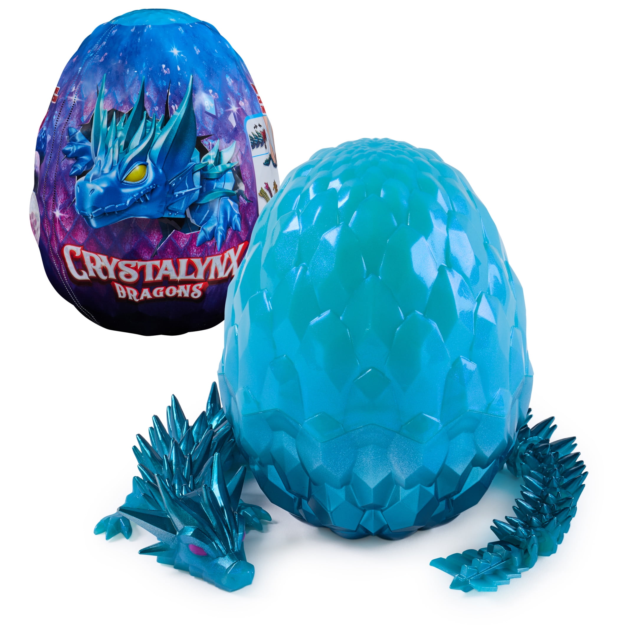 CrystaLynx Dragons, 12.5-inch Articulated Dragon Figure & Display Egg ...