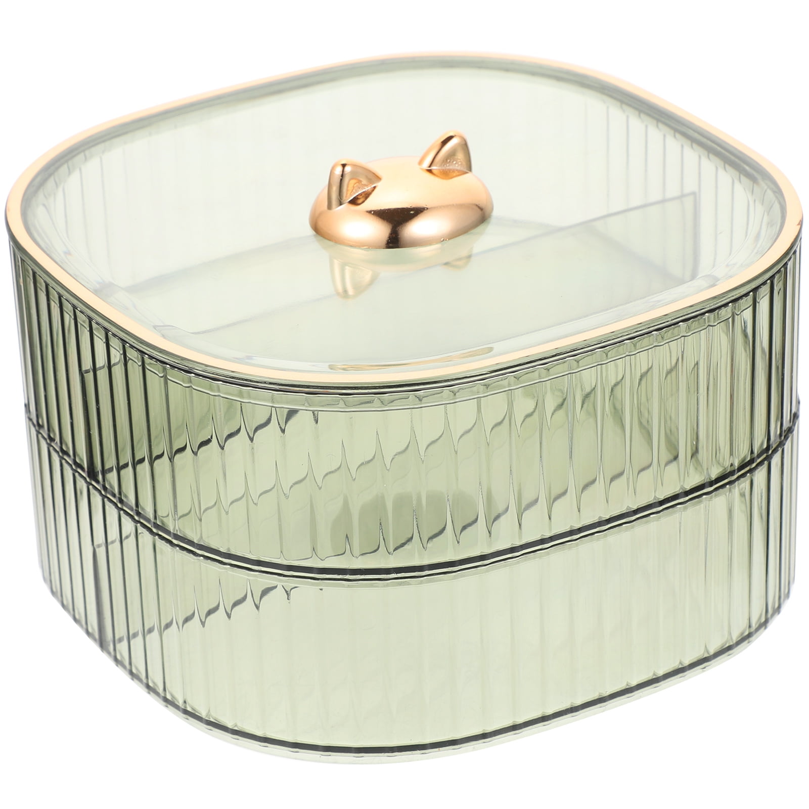 Crystal 2-Layer Snack Tray with Lid - 4 Compartments - Walmart.com