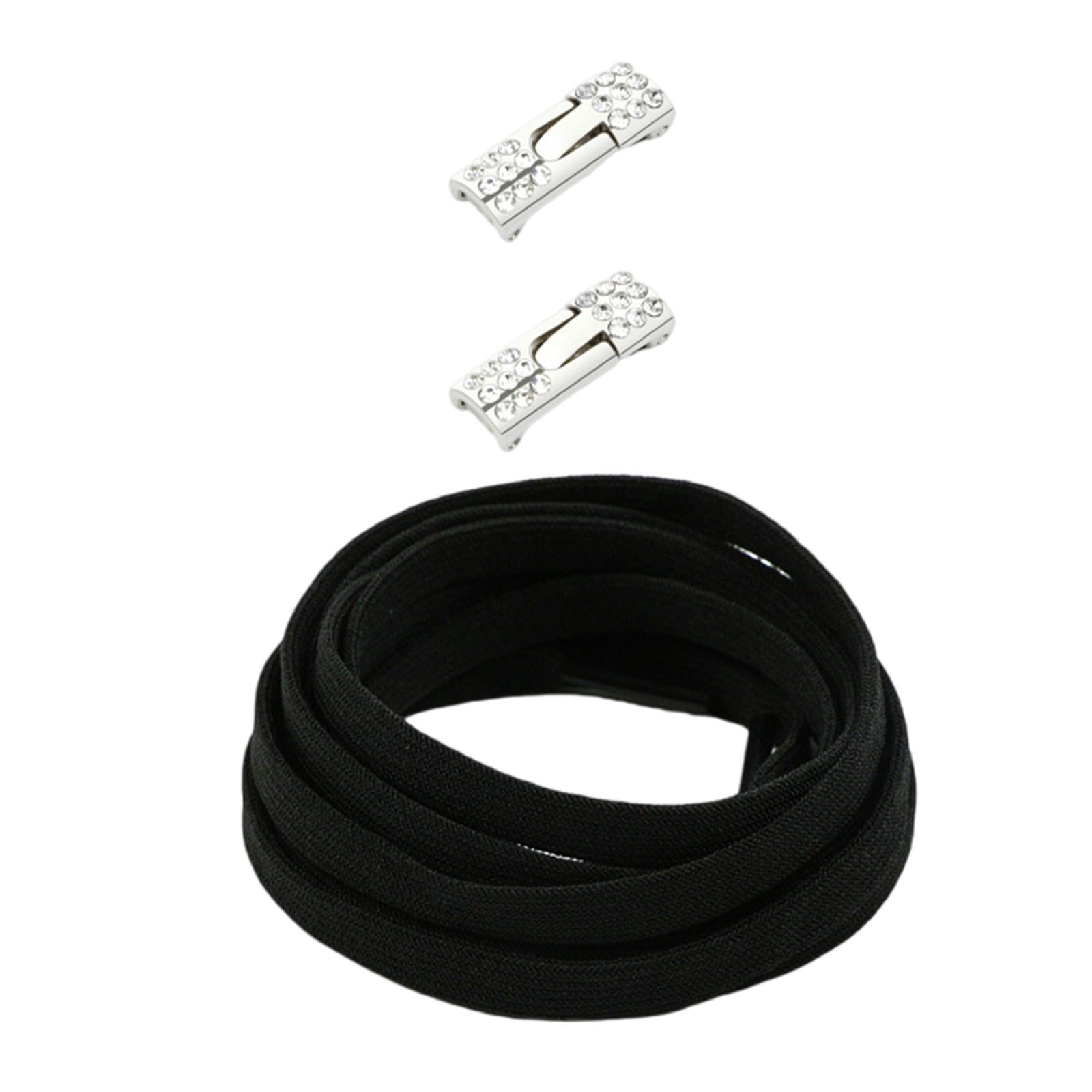 Crystal Accent Locks Elastic Not Tie Shoe Laces Fastening Systems Shoe ...