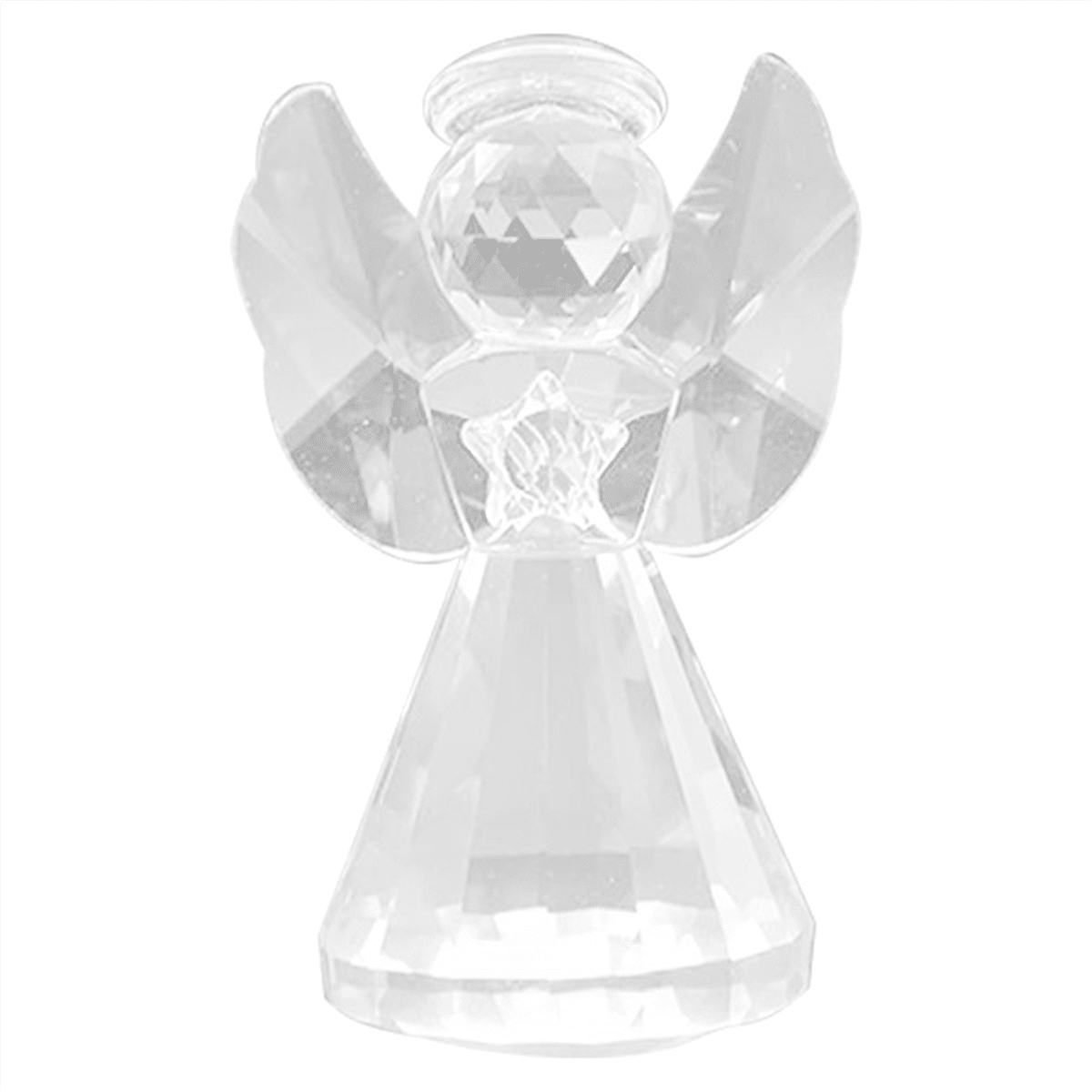 Crystal Angel Figurine Decor, Glass Guardian-Angel Statue Figurines ...