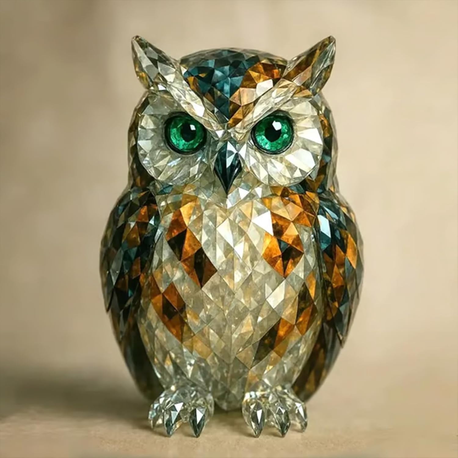 Crystal Animal Sculptures, Handmade Crystal Owl Sculptures, Collectible ...
