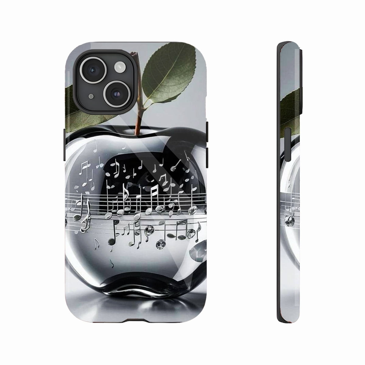 Crystal Apple Music Note Phone Case with Elegant Design - Perfect for ...