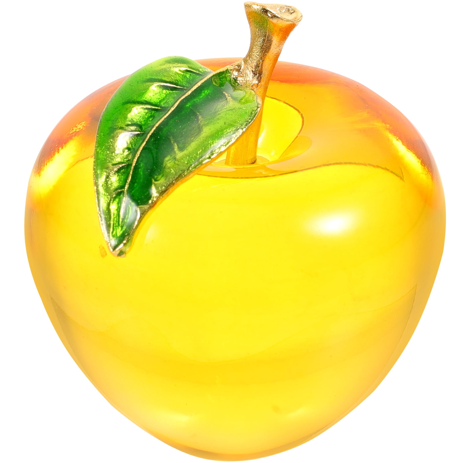 FRCOLOR Crystal Apple Ornament for Home Decor Transparent Desk ...