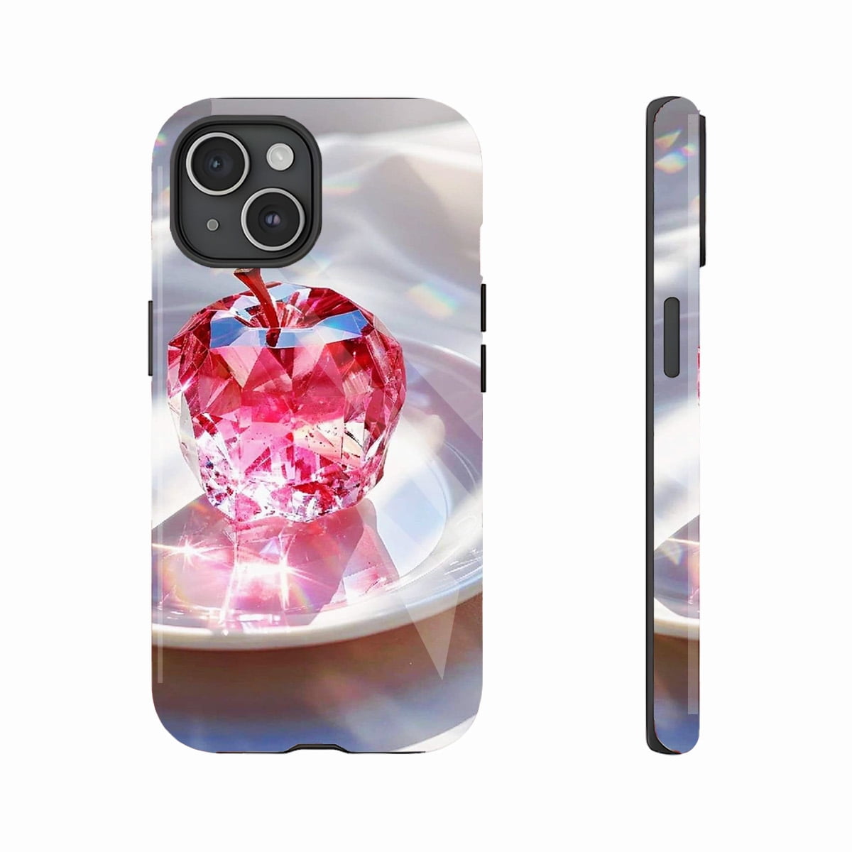 Crystal Apple Phone Case Sparkling Faceted Design Durable Shockproof ...