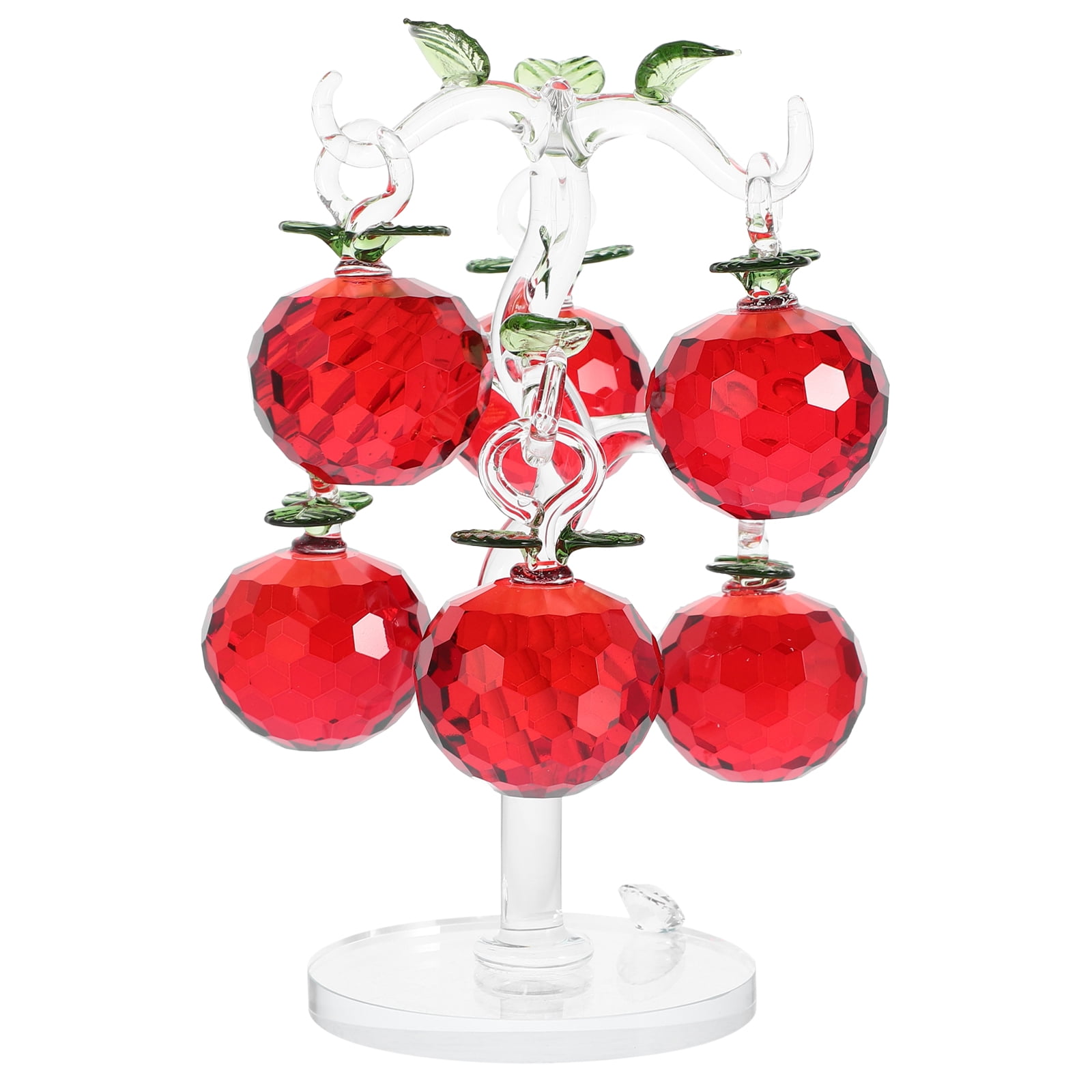 Crystal Apples Tree Ornament Artificial Apples Tree Figurine Decorative ...