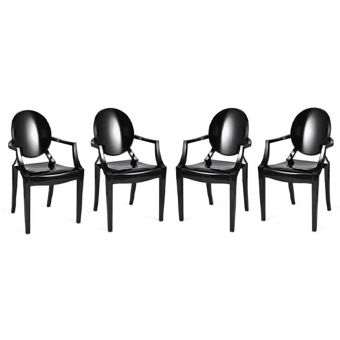 Modholic Ghost Armchair, Black (Set Of 4) - Walmart.com