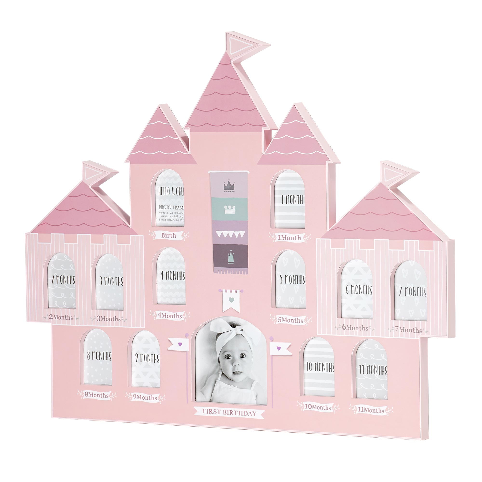 Crystal Art Gallery Castle Pink Photo Collage Frame - 24.62" x 20.12 ...