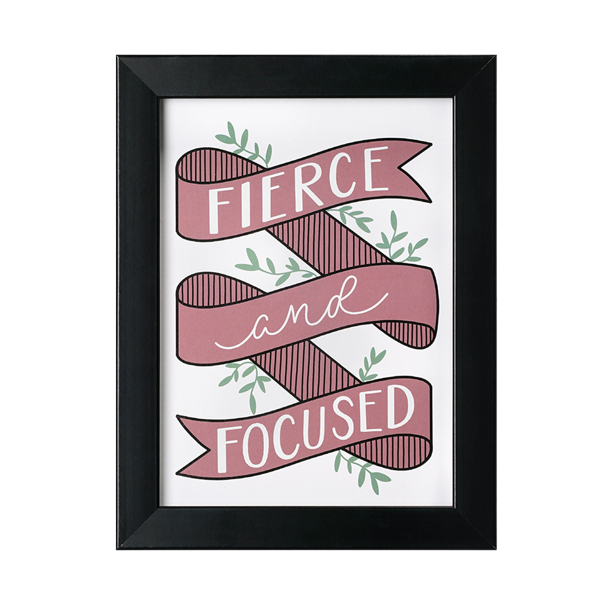 Crystal Art Gallery Fierce & Focused Inspirational Framed Print ...