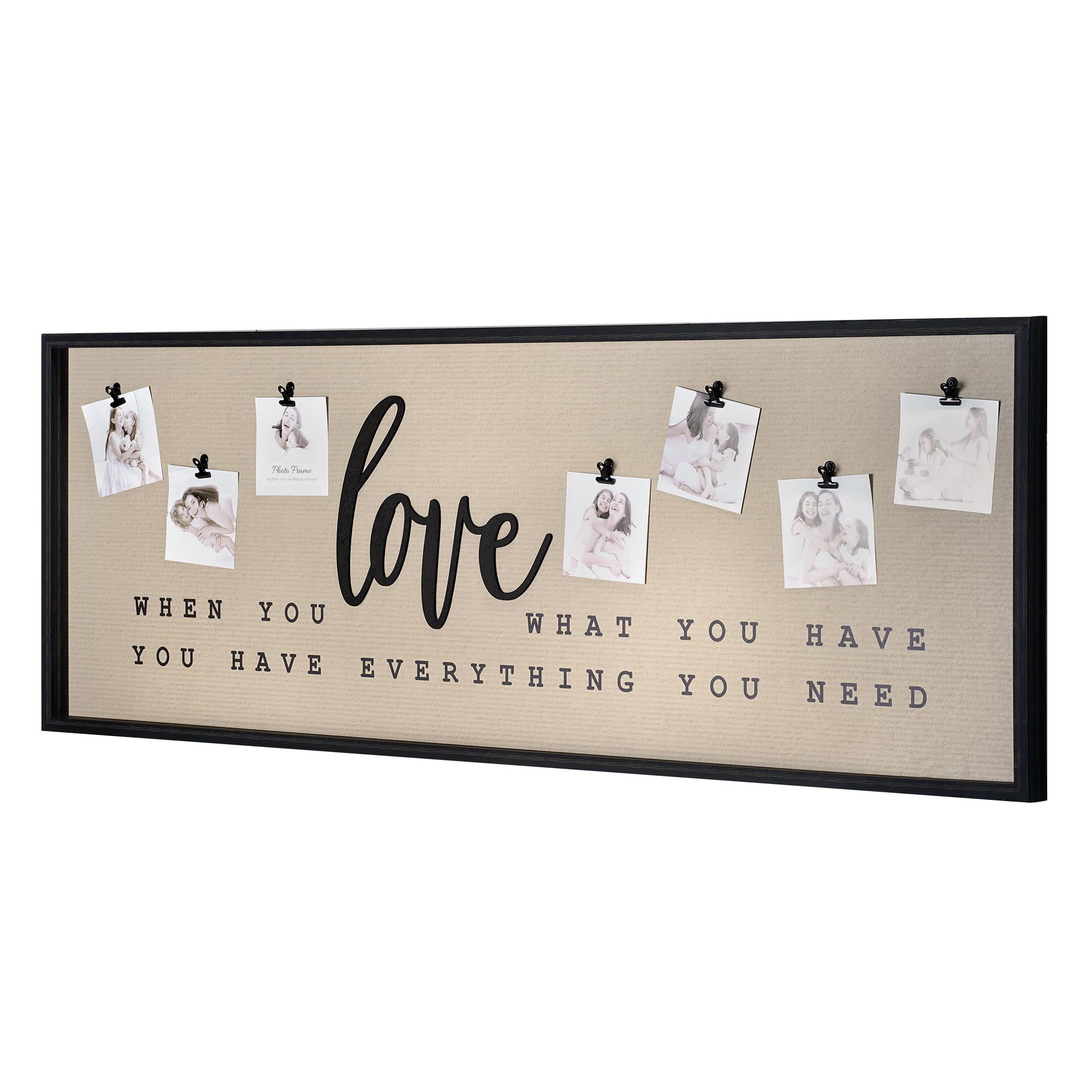 Crystal Art Gallery Love Clip Photo Collage Black Tan 48x16 Picture ...