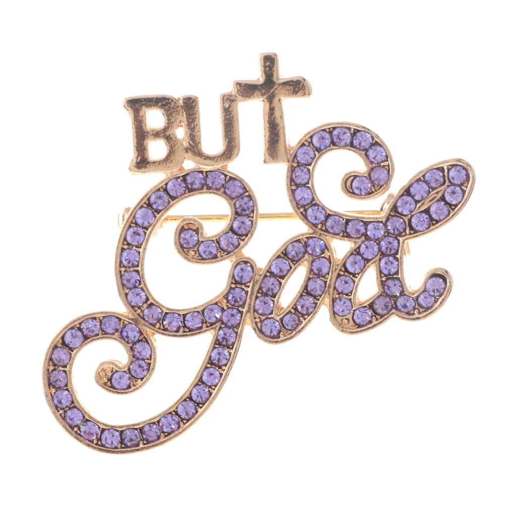 Crystal "BUT GOD" Brooch - Walmart.com