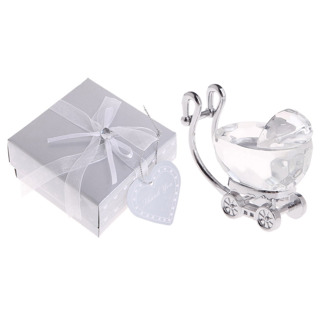 Crystal Baby Carriage Christening Favor Kids Birthday Gifts Baby Shower ...