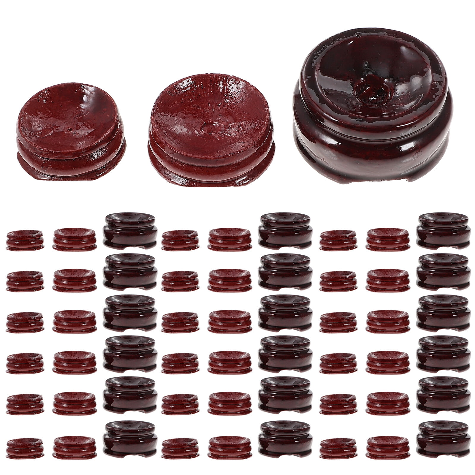 DRAFIDEEP Crystal Ball Stands Dark Red Wood 24Pack 1.57X1.57X0.87In ...