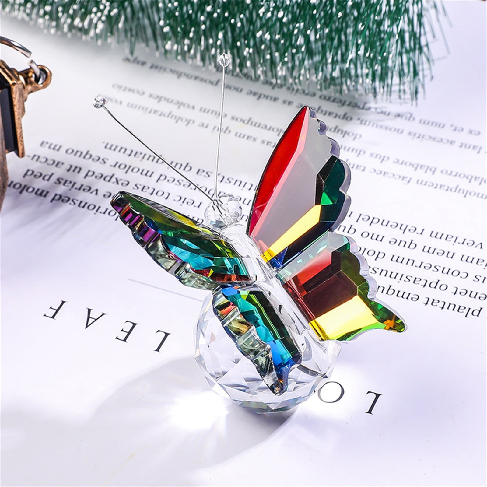 Crystal Ball Butterfly Ornament D Rainbow Butterfly Crystal Flying ...