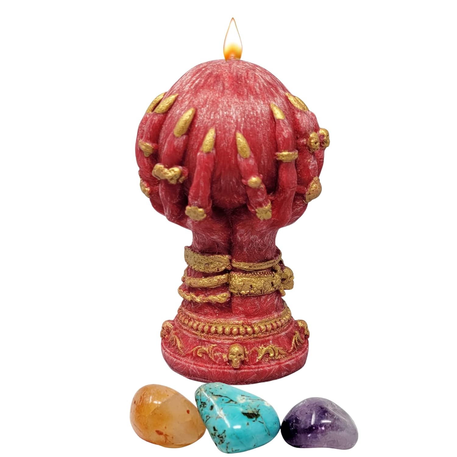 Crystal Ball Candle with Crystal Inside, Witch Hand Crystal Ball ...