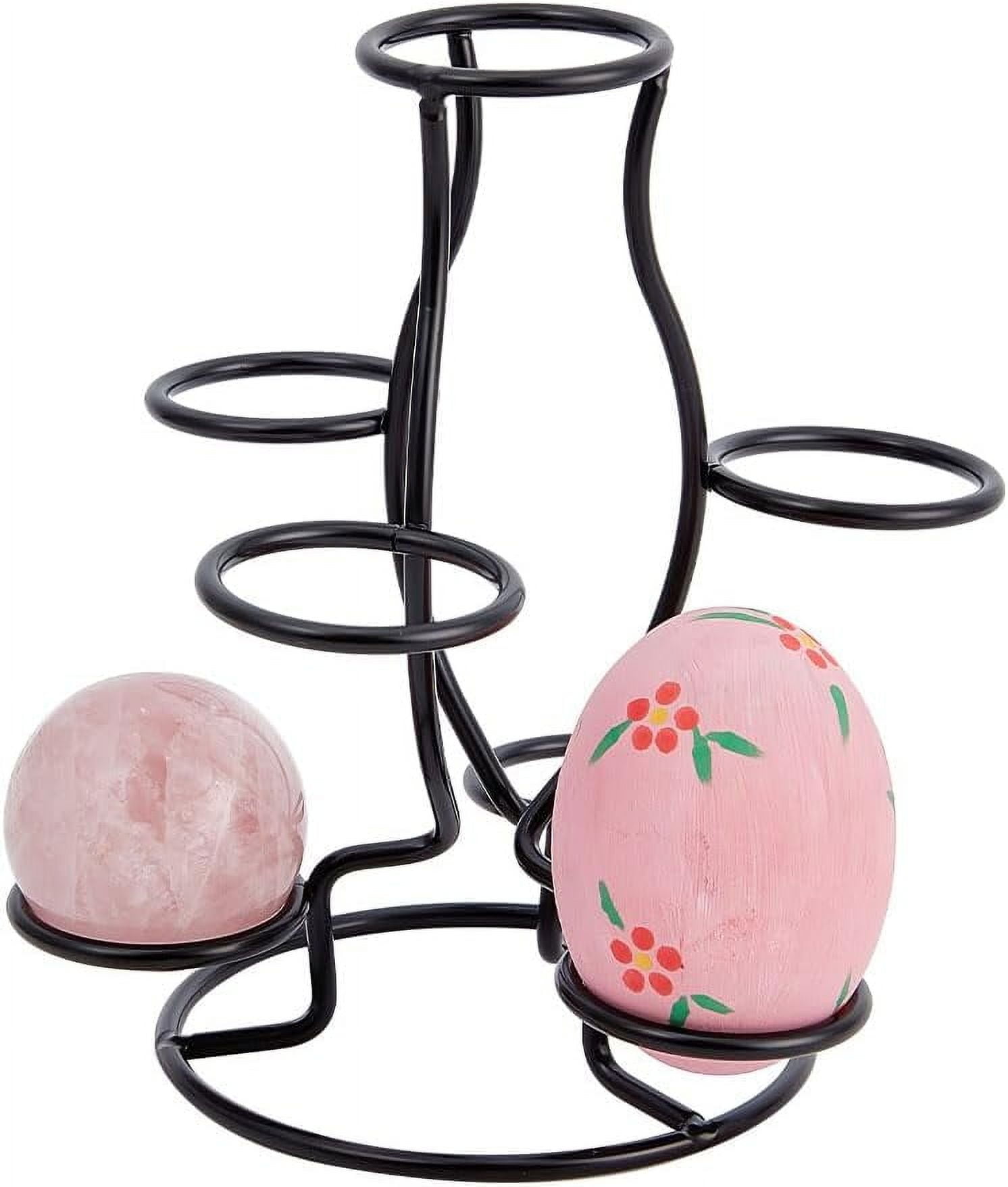 Crystal Ball Holders 7 Eggs Display Stand Black Iron Multi-Sphere ...