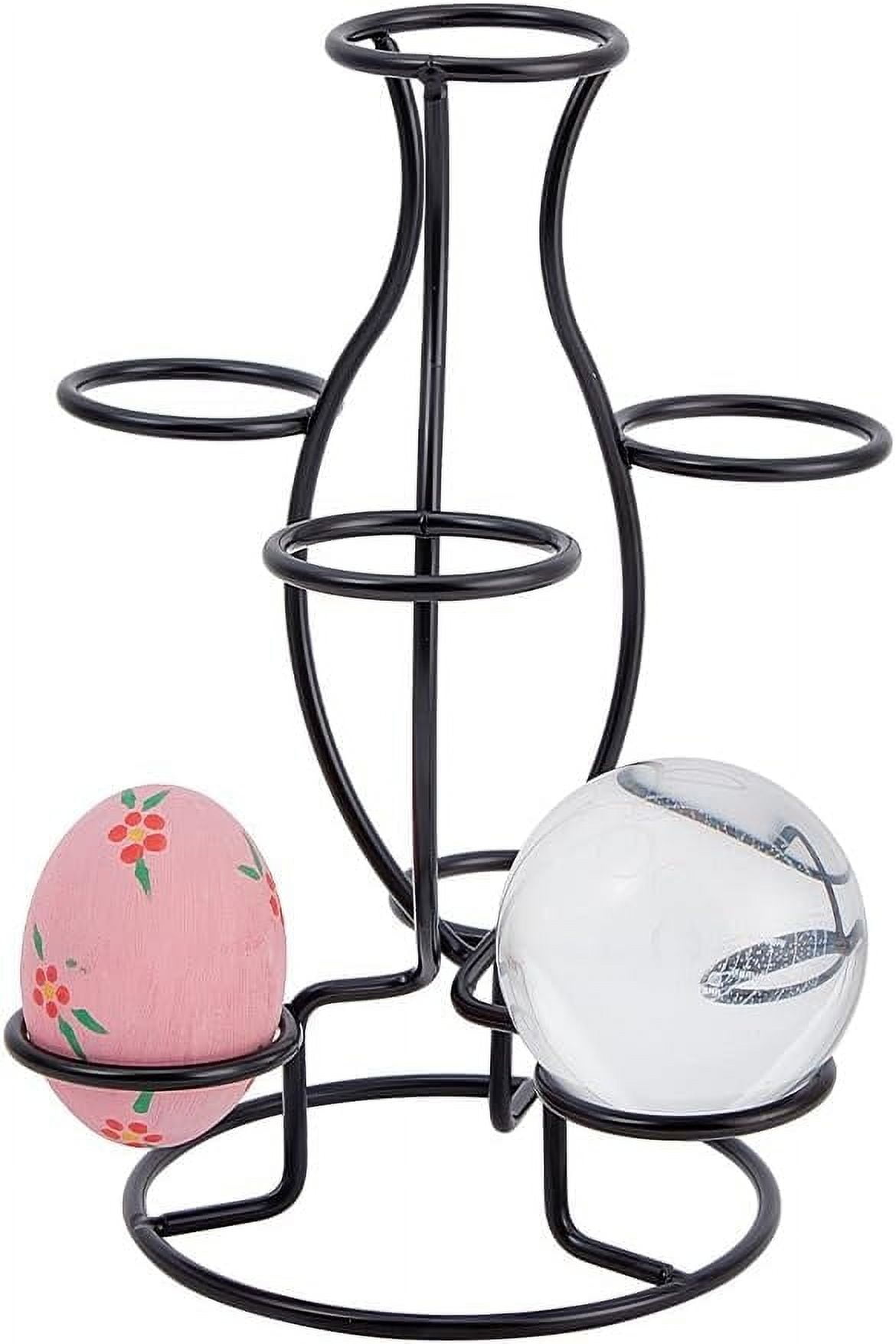 Crystal Ball Holders 7 Eggs Display Stand Black Iron Multi-Sphere ...